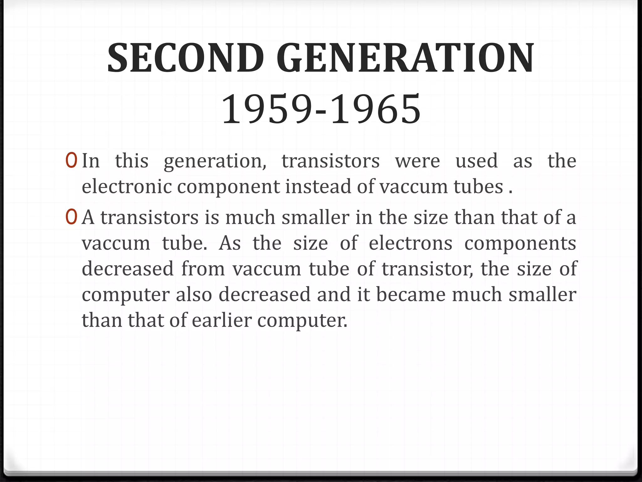 Computer Generations | PPTX