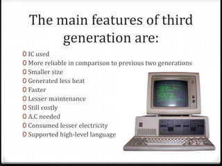 Computer Generations | PPTX