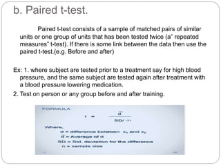 Parametric Statistical tests | PPTX