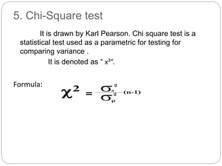 Parametric Statistical tests | PPTX