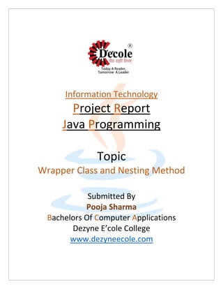 Pooja Sharma ,BCA 2nd Year | PDF