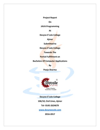 Pooja Sharma ,BCA 2nd Year | PDF