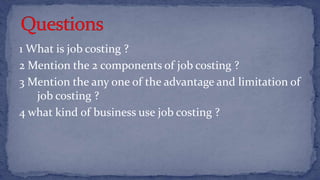 Job costing | PPT