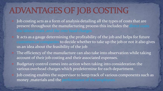Job costing | PPT