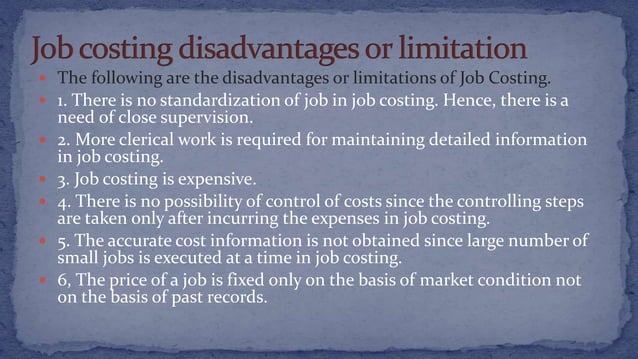 Job costing | PPT