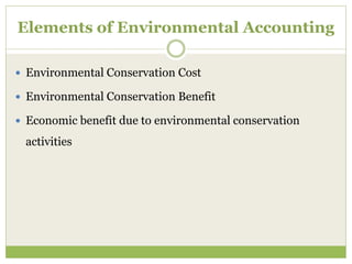 Environmental accounting | PPTX