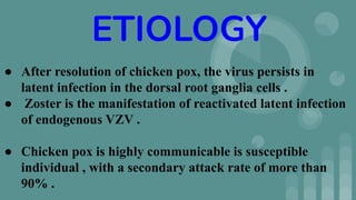 Chicken pox is a disease caused by the varicella zoster virus.it caused ...