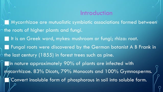 Mycorrhiza soil and agricultural Microbiology | PPT