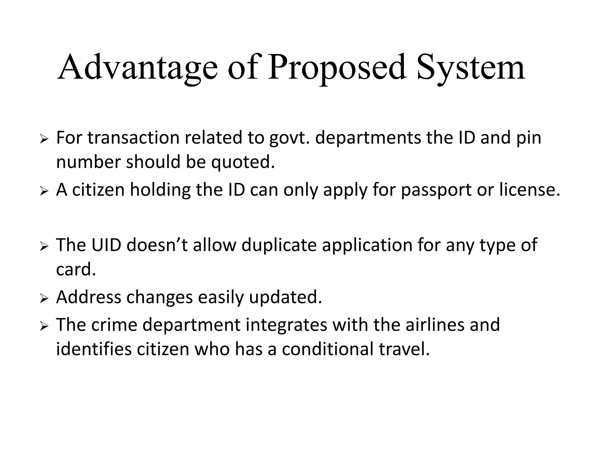 ppt on aadhar card project | PPTX