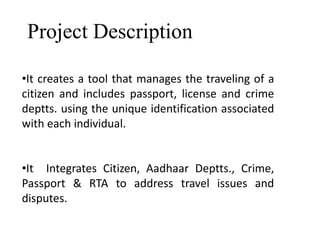ppt on aadhar card project | PPTX