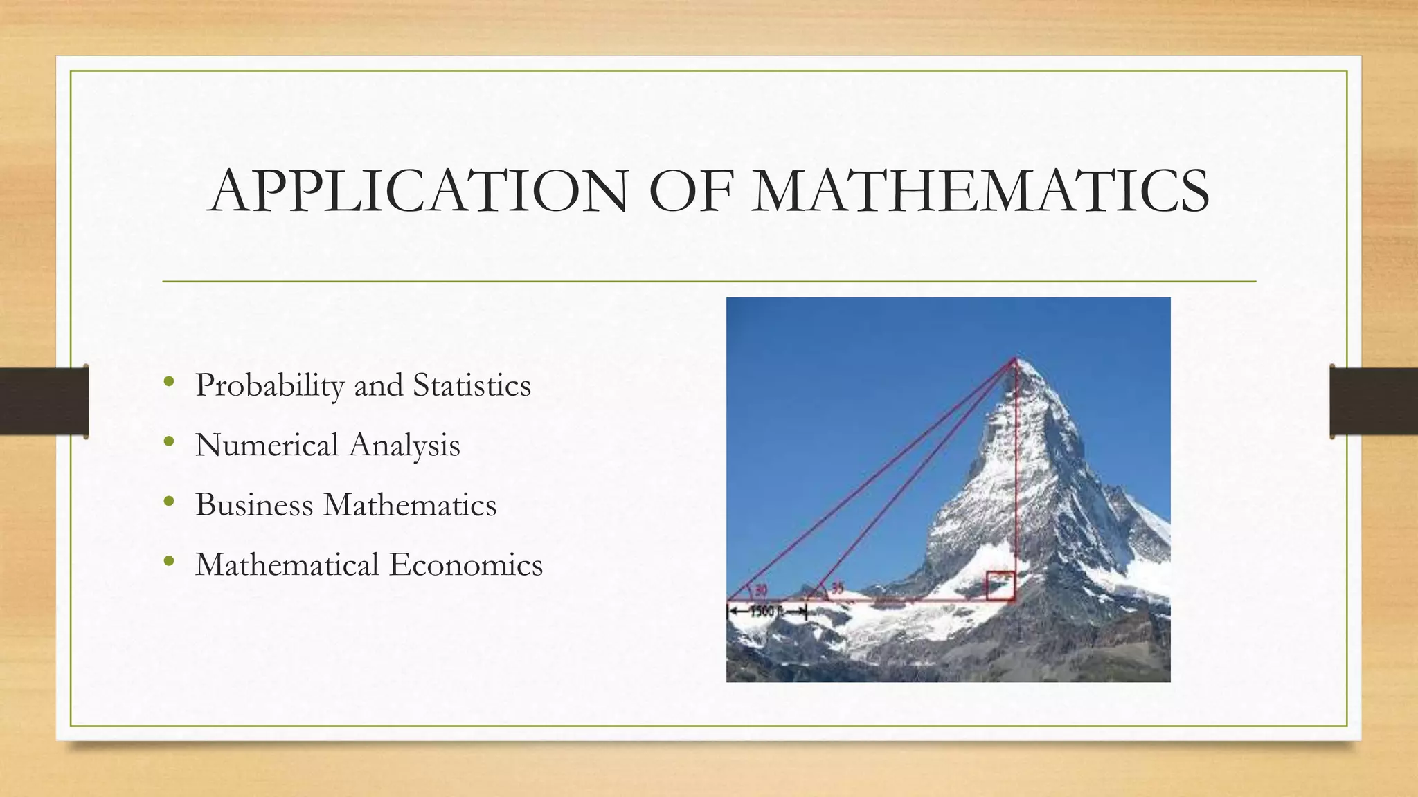 application of mathematics in business and economics | PPTX