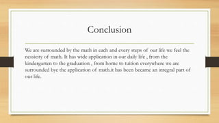 application of mathematics in business and economics | PPTX