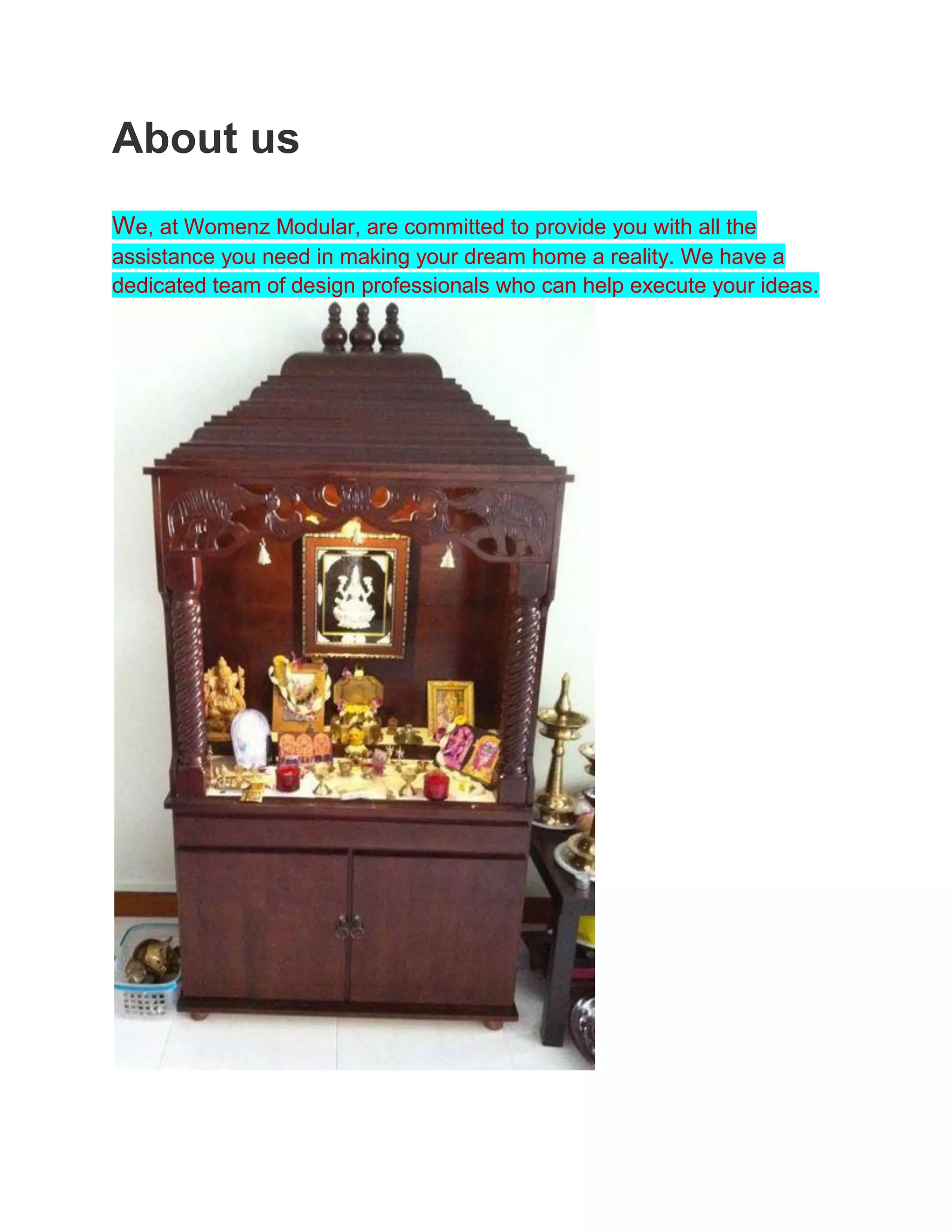 Pooja unit designs in hyderabad converted | PDF