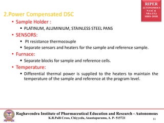 Differential Scanning Calorimeter Instrumentation.(DSC) | PPTX