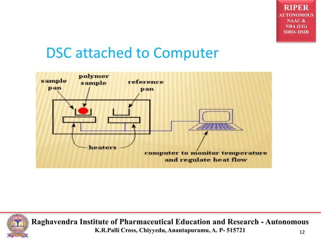 Differential Scanning Calorimeter Instrumentation.(DSC) | PPTX