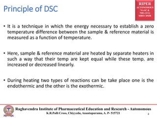 Differential Scanning Calorimeter Instrumentation.(DSC) | PPTX