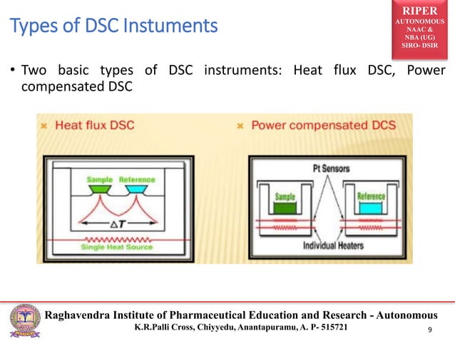 Differential Scanning Calorimeter Instrumentation.(DSC) | PPTX