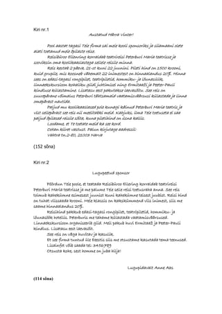 Poolametlikud kirjad, kolm näidet | PDF