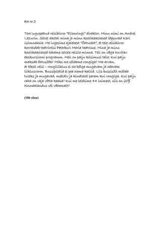 Poolametlikud kirjad, kolm näidet | PDF