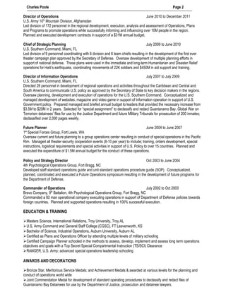 Resume Poole 11 | DOC | Defense Industry | Industries
