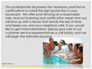 Pool fence certification | PPT