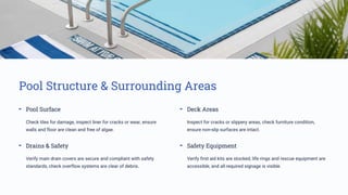 Pool Maintenance Checklist with eAuditor Audits & Inspections | PDF