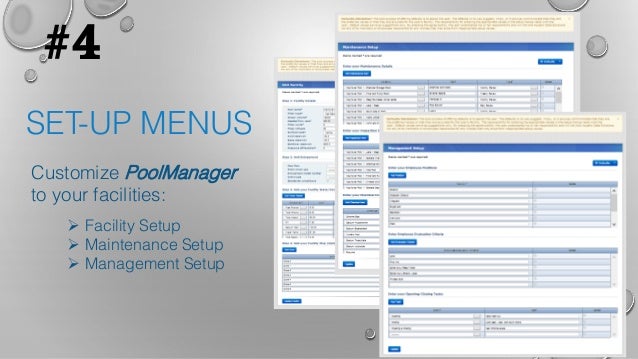 Pool manager software