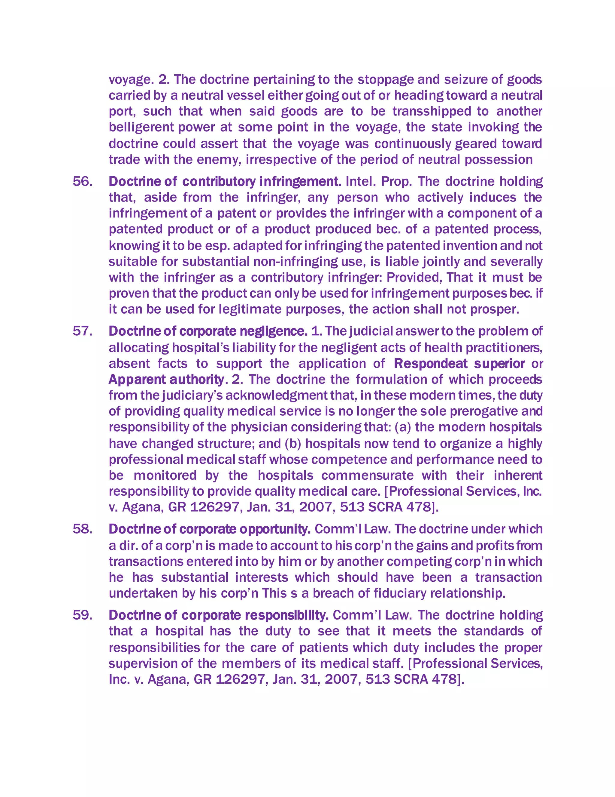 POOL OF (300+) PHILIPPINE LEGAL DOCTRINES COMPILED BY PROF. ALVIN T ...