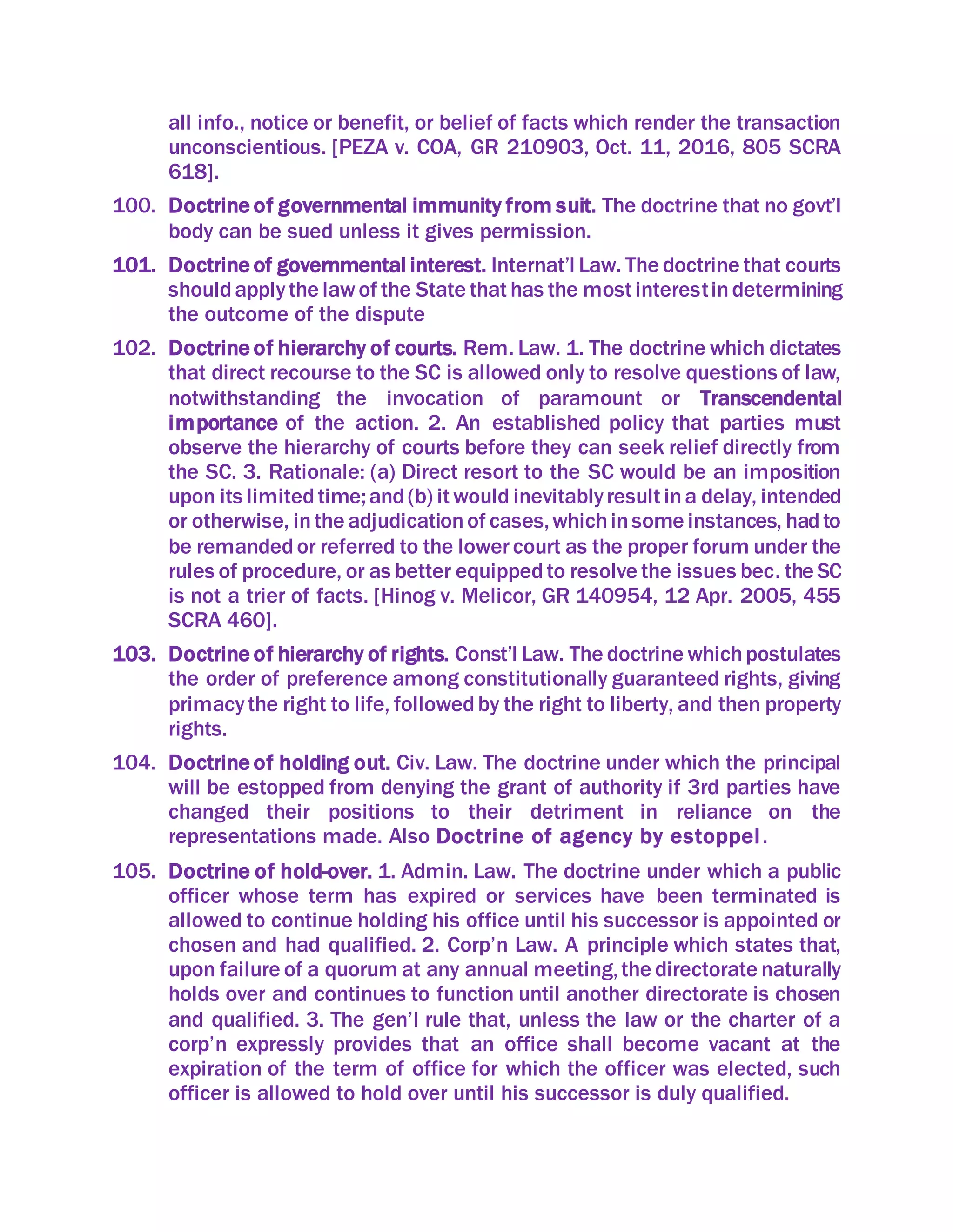 POOL OF (300+) PHILIPPINE LEGAL DOCTRINES COMPILED BY PROF. ALVIN T ...