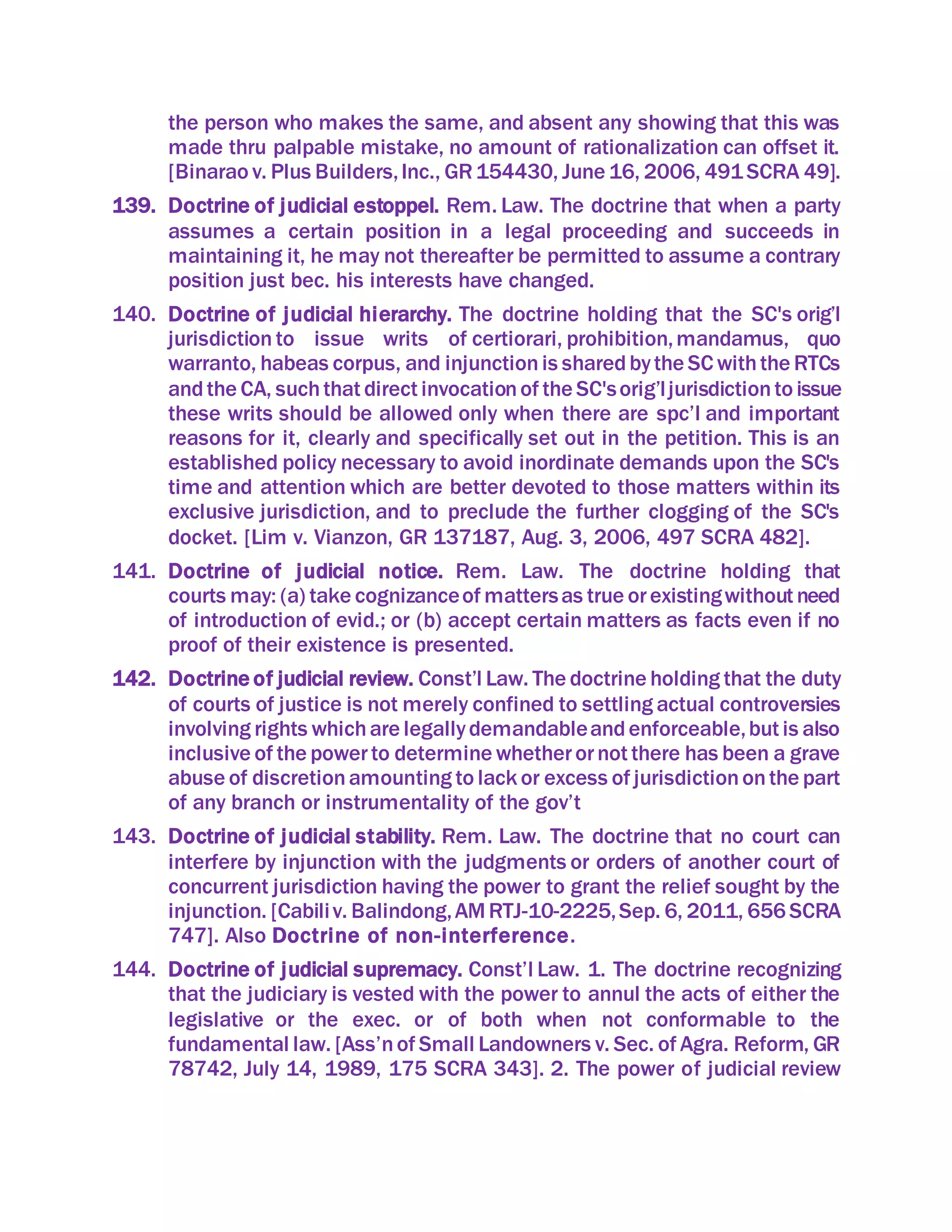 POOL OF (300+) PHILIPPINE LEGAL DOCTRINES COMPILED BY PROF. ALVIN T ...