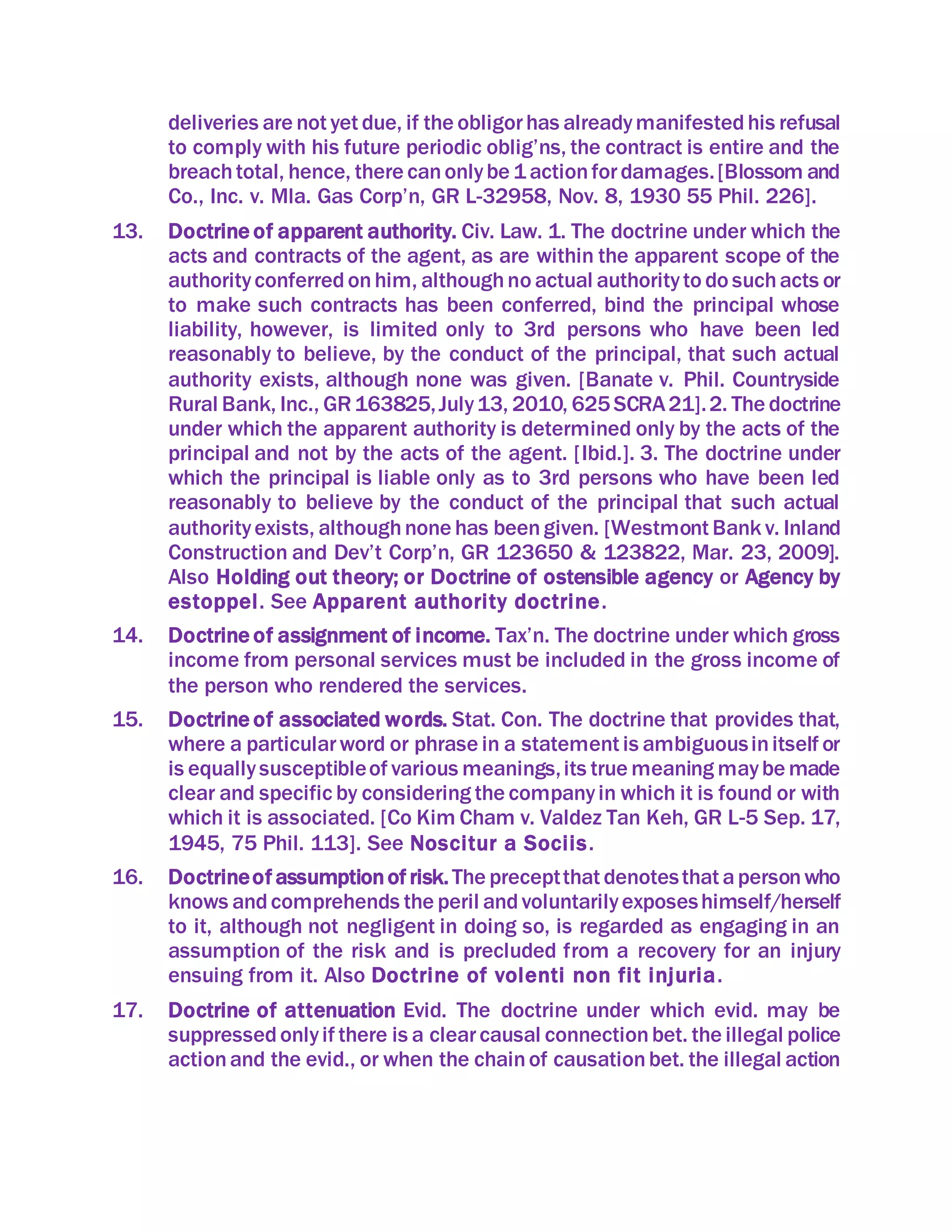 POOL OF (300+) PHILIPPINE LEGAL DOCTRINES COMPILED BY PROF. ALVIN T ...