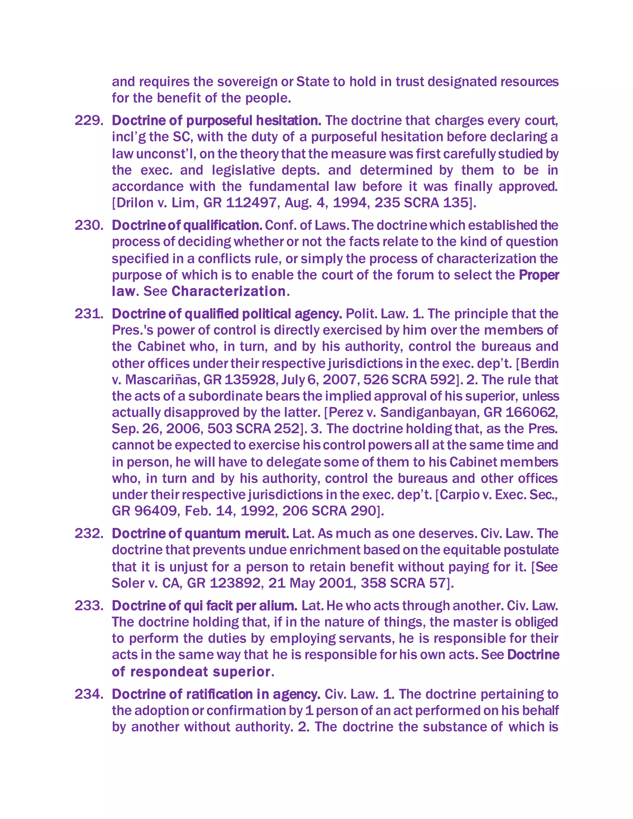 POOL OF (300+) PHILIPPINE LEGAL DOCTRINES COMPILED BY PROF. ALVIN T ...