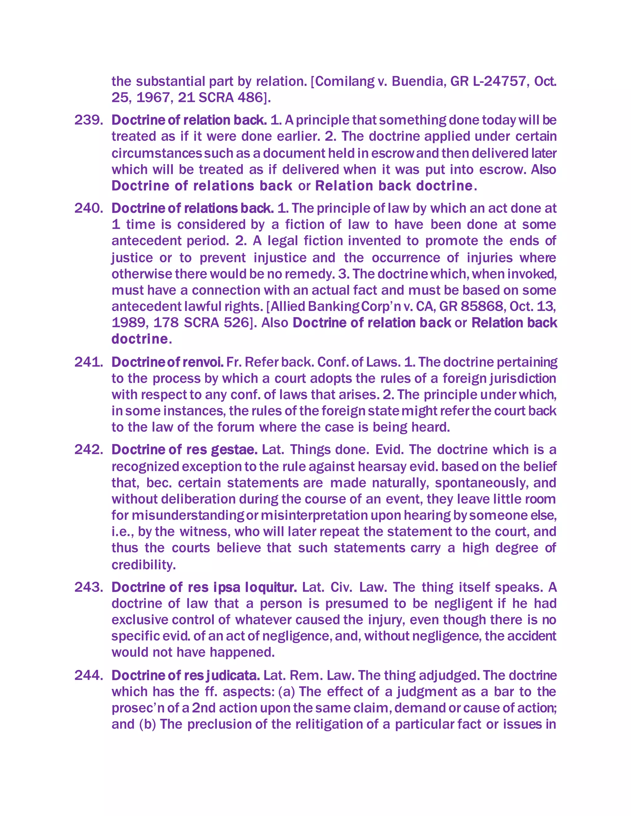 POOL OF (300+) PHILIPPINE LEGAL DOCTRINES COMPILED BY PROF. ALVIN T ...
