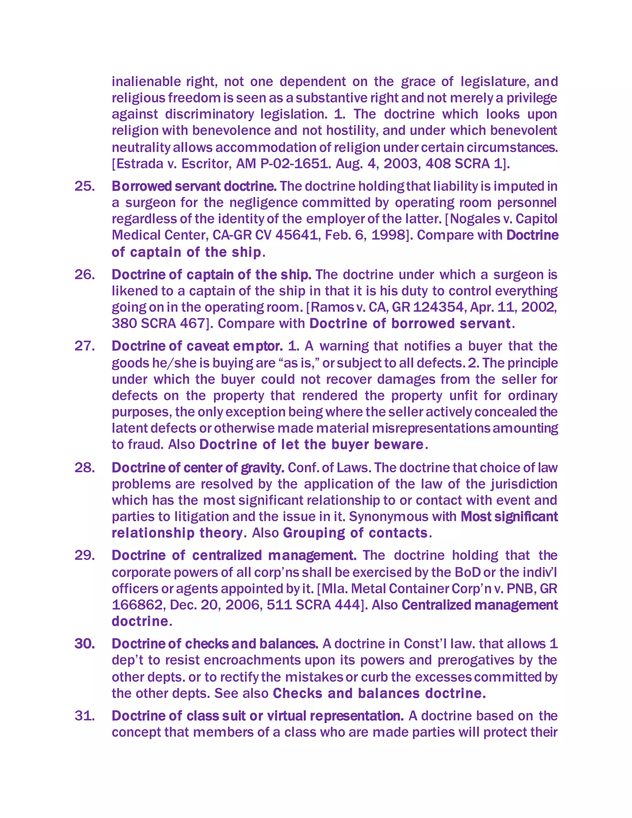 POOL OF (300+) PHILIPPINE LEGAL DOCTRINES COMPILED BY PROF. ALVIN T ...