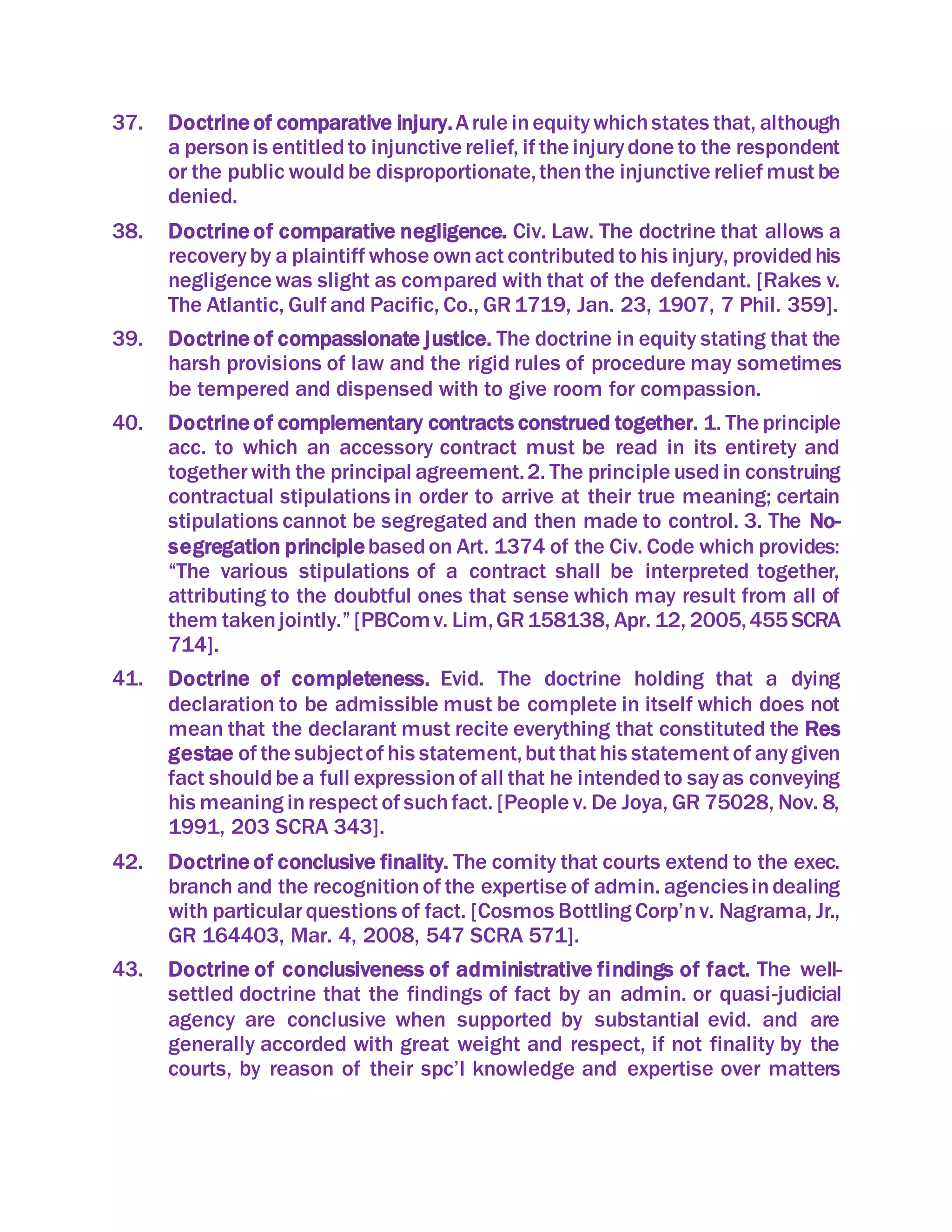 POOL OF (300+) PHILIPPINE LEGAL DOCTRINES COMPILED BY PROF. ALVIN T ...