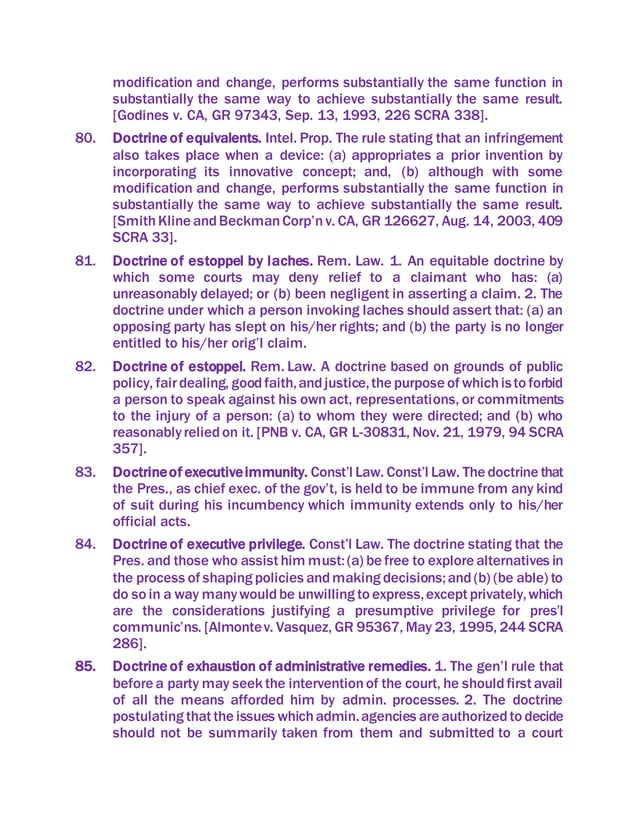 POOL OF (300+) PHILIPPINE LEGAL DOCTRINES COMPILED BY PROF. ALVIN T ...