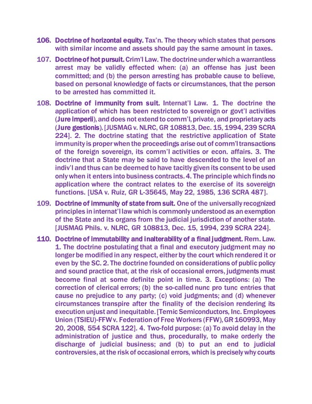 POOL OF (300+) PHILIPPINE LEGAL DOCTRINES COMPILED BY PROF. ALVIN T ...