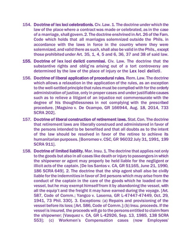 POOL OF (300+) PHILIPPINE LEGAL DOCTRINES COMPILED BY PROF. ALVIN T ...