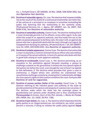 POOL OF (300+) PHILIPPINE LEGAL DOCTRINES COMPILED BY PROF. ALVIN T ...