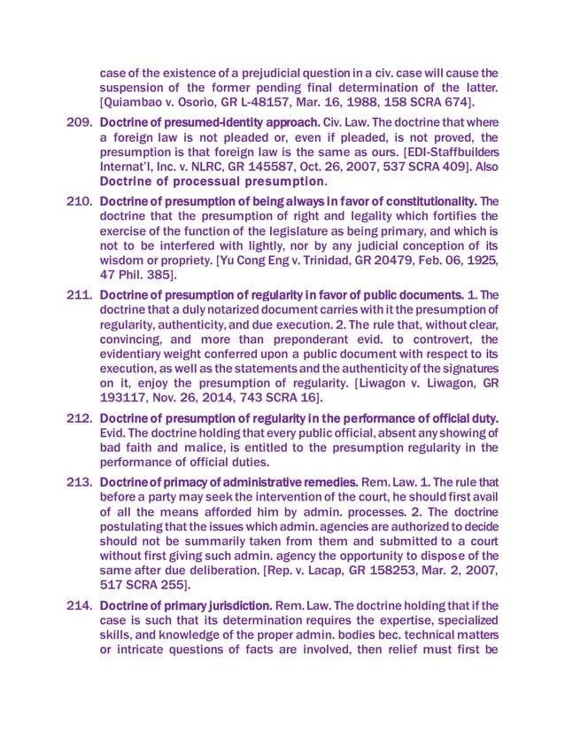 POOL OF (300+) PHILIPPINE LEGAL DOCTRINES COMPILED BY PROF. ALVIN T ...