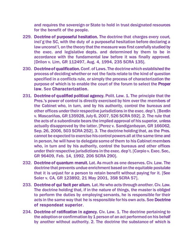 POOL OF (300+) PHILIPPINE LEGAL DOCTRINES COMPILED BY PROF. ALVIN T ...
