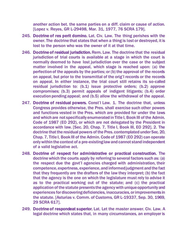 POOL OF (300+) PHILIPPINE LEGAL DOCTRINES COMPILED BY PROF. ALVIN T ...
