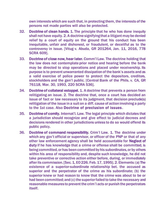 POOL OF (300+) PHILIPPINE LEGAL DOCTRINES COMPILED BY PROF. ALVIN T ...