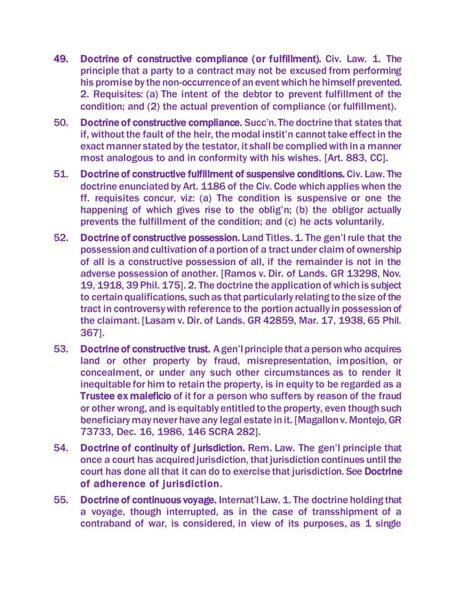 POOL OF (300+) PHILIPPINE LEGAL DOCTRINES COMPILED BY PROF. ALVIN T ...