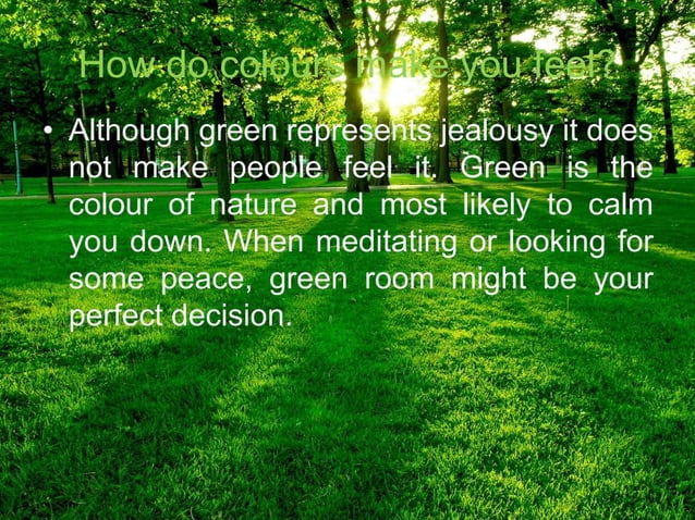 How do colours make you feel? | PPTX | Medical Health