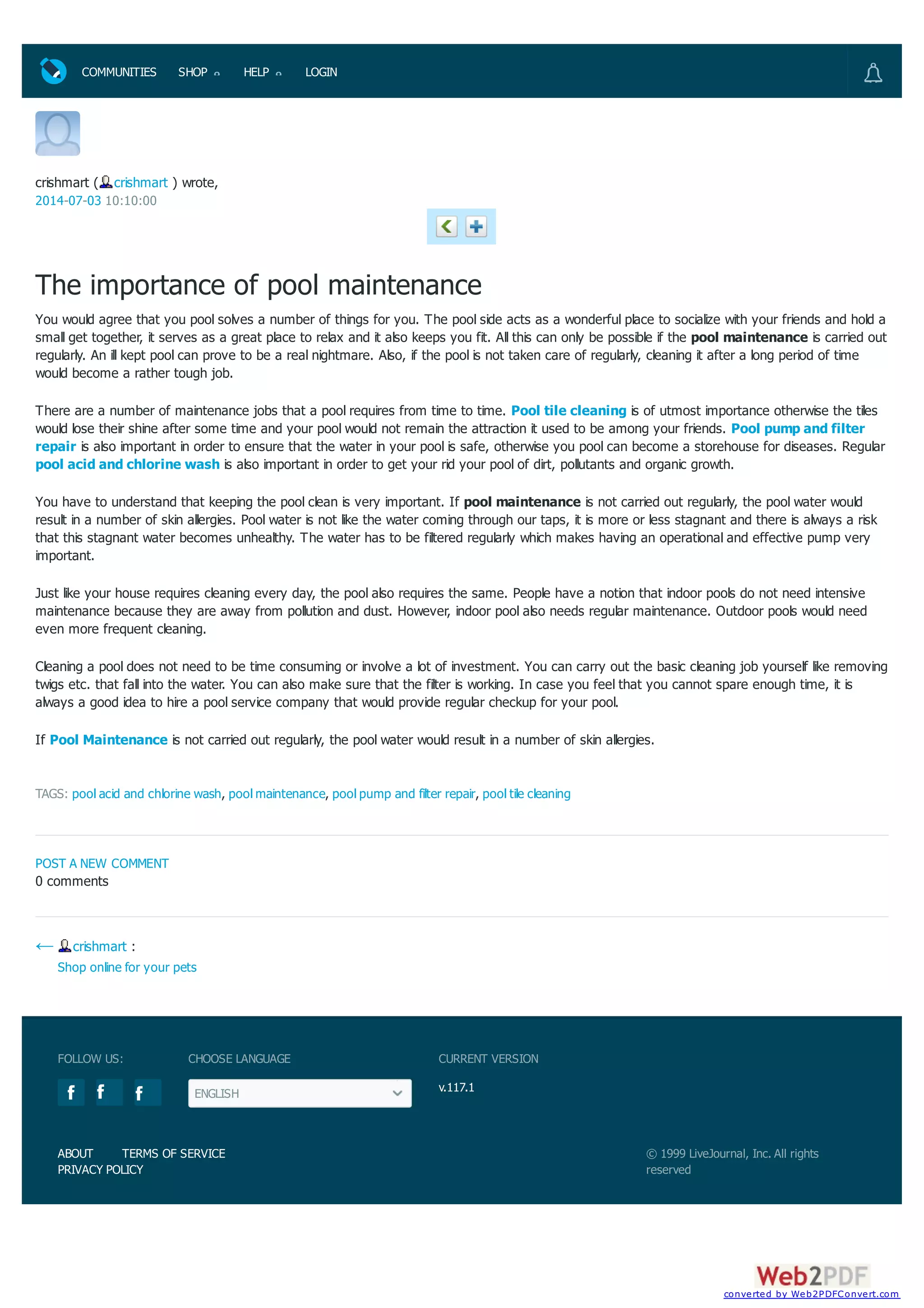 Pool equipment repair, Pool tile cleaning | PDF | Water Services | Home ...