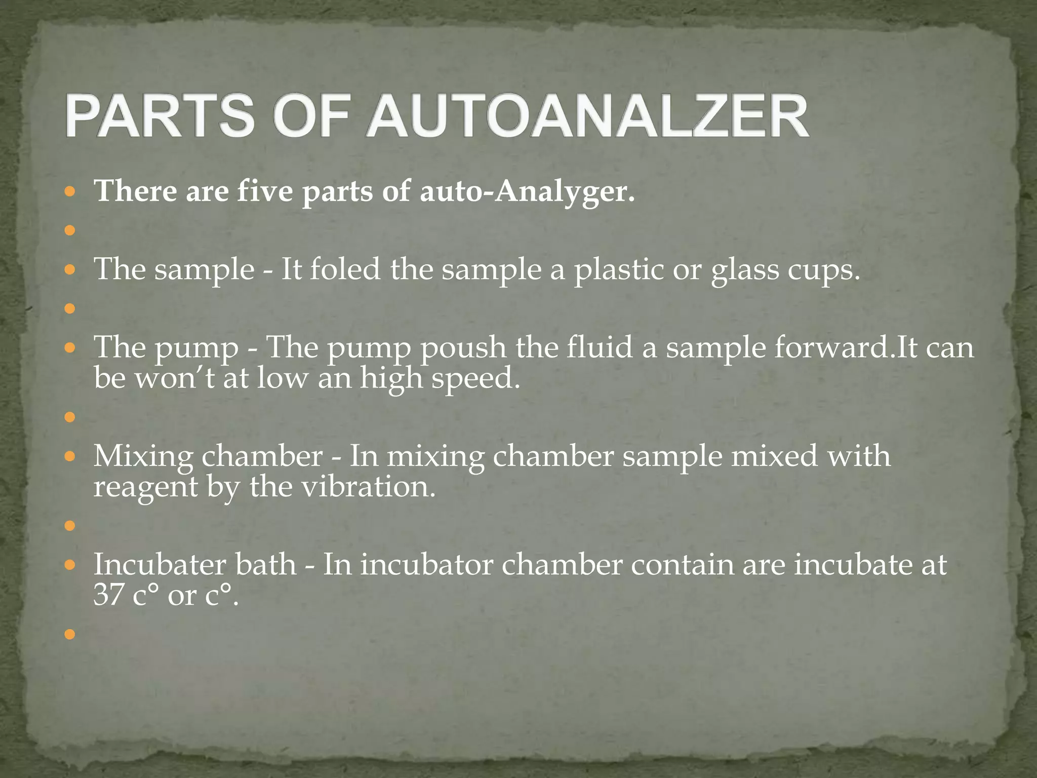 Automatic And Semi Automatic Analyser Biochemistry | PPTX