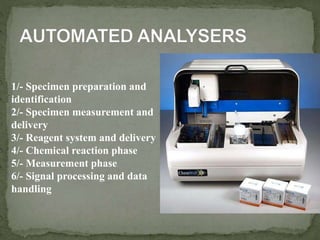 Automatic And Semi Automatic Analyser Biochemistry | PPTX