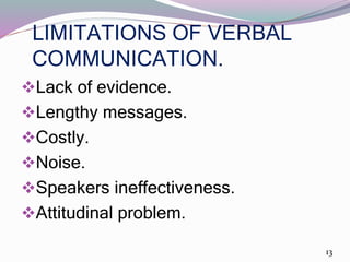 VERBAL COMMUNICATION. | PPTX