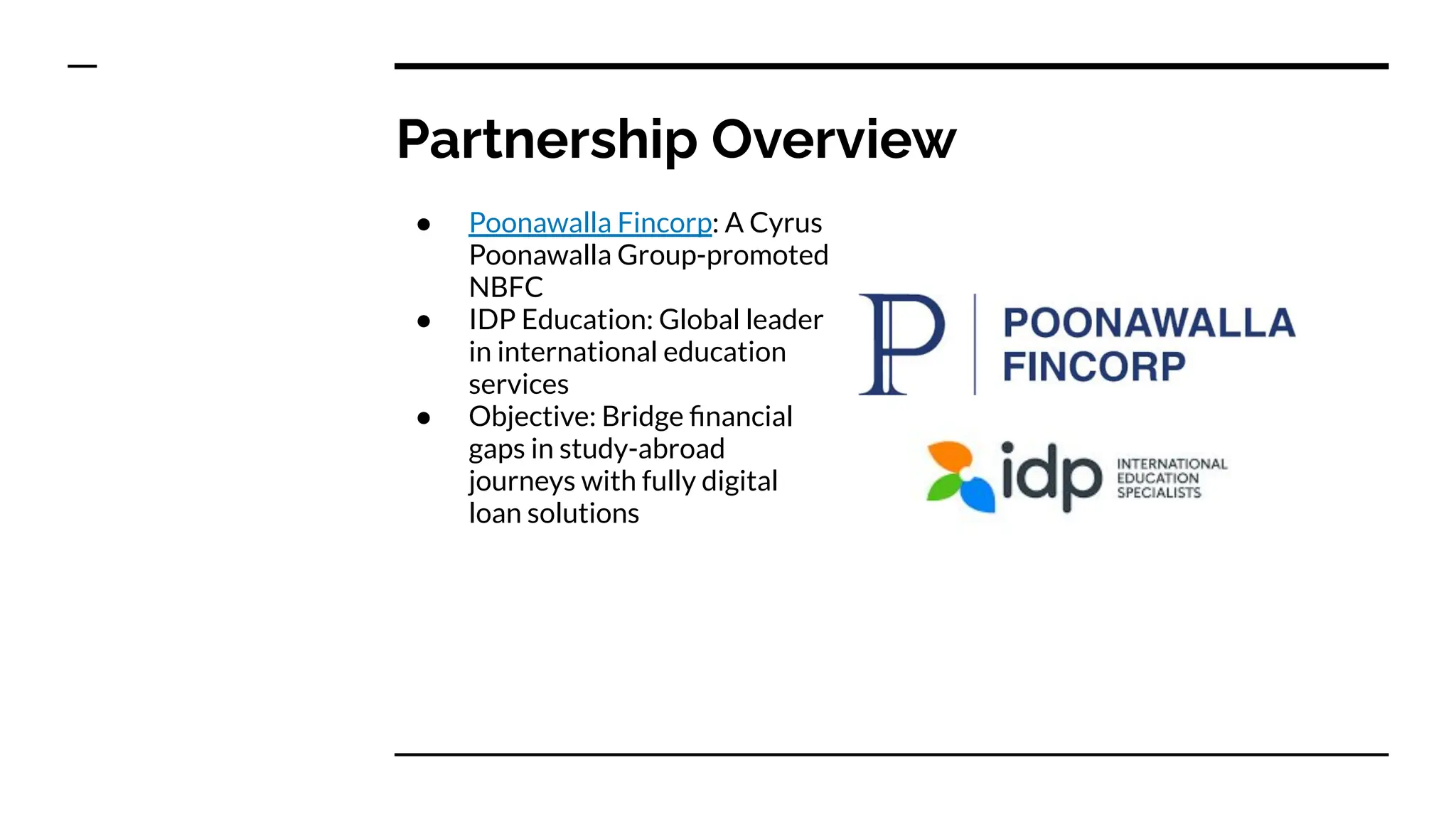 Poonawalla Fincorp x IDP Education | PDF